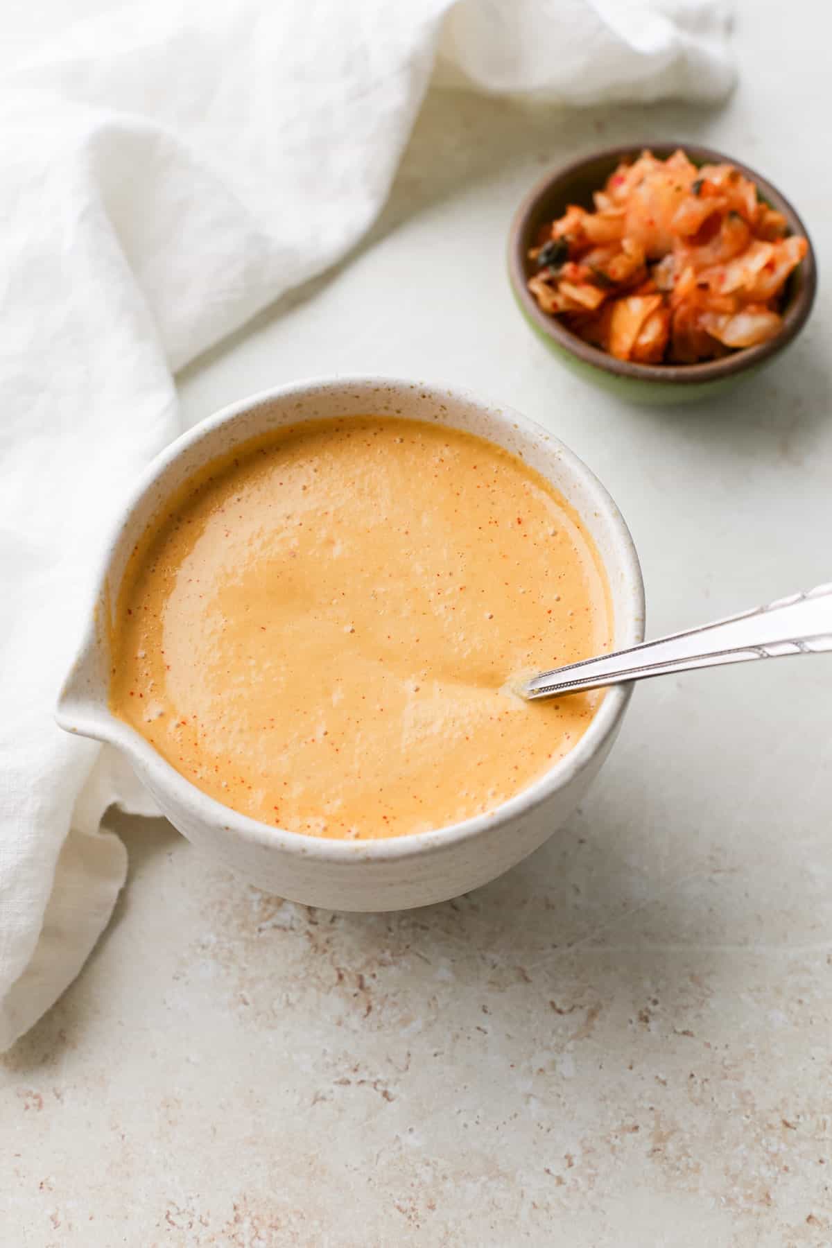 2 Minute Kimchi Mayo Recipe - A Nourishing Plate