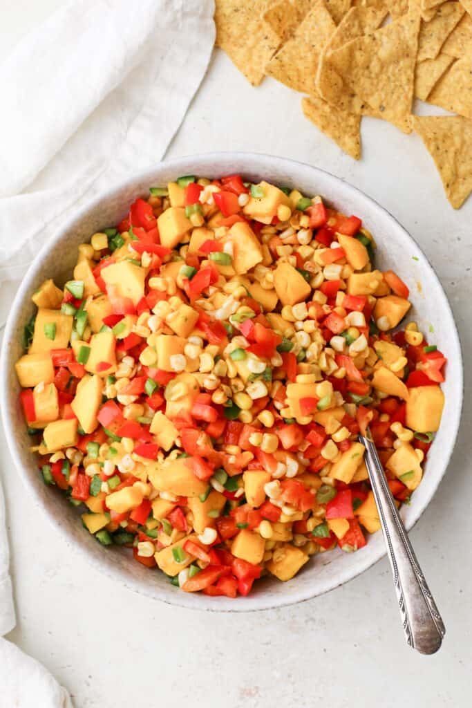 Mango Corn Salsa - A Nourishing Plate