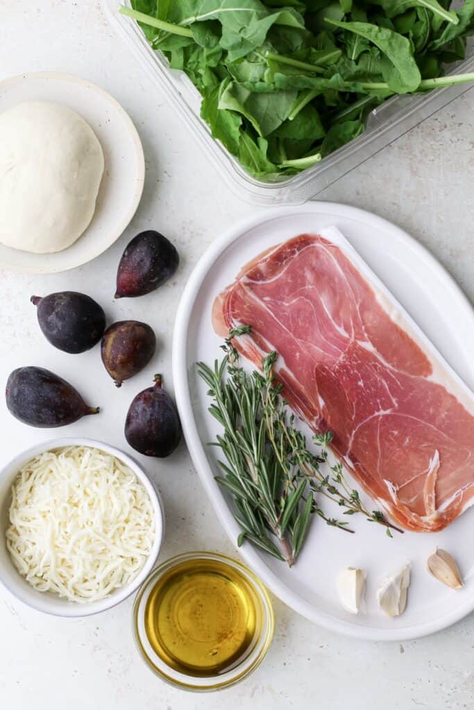 Fig And Prosciutto Pizza With Arugula - A Nourishing Plate